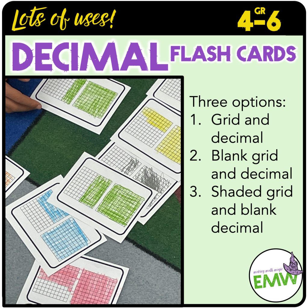 Decimal Flash Cards For Sorting, Comparing, Building, And Discussing ...