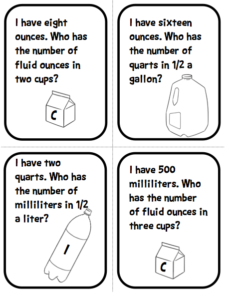 Capacity Activity Kit Us Customary/metrics - Common Core Aligned * Evil ...