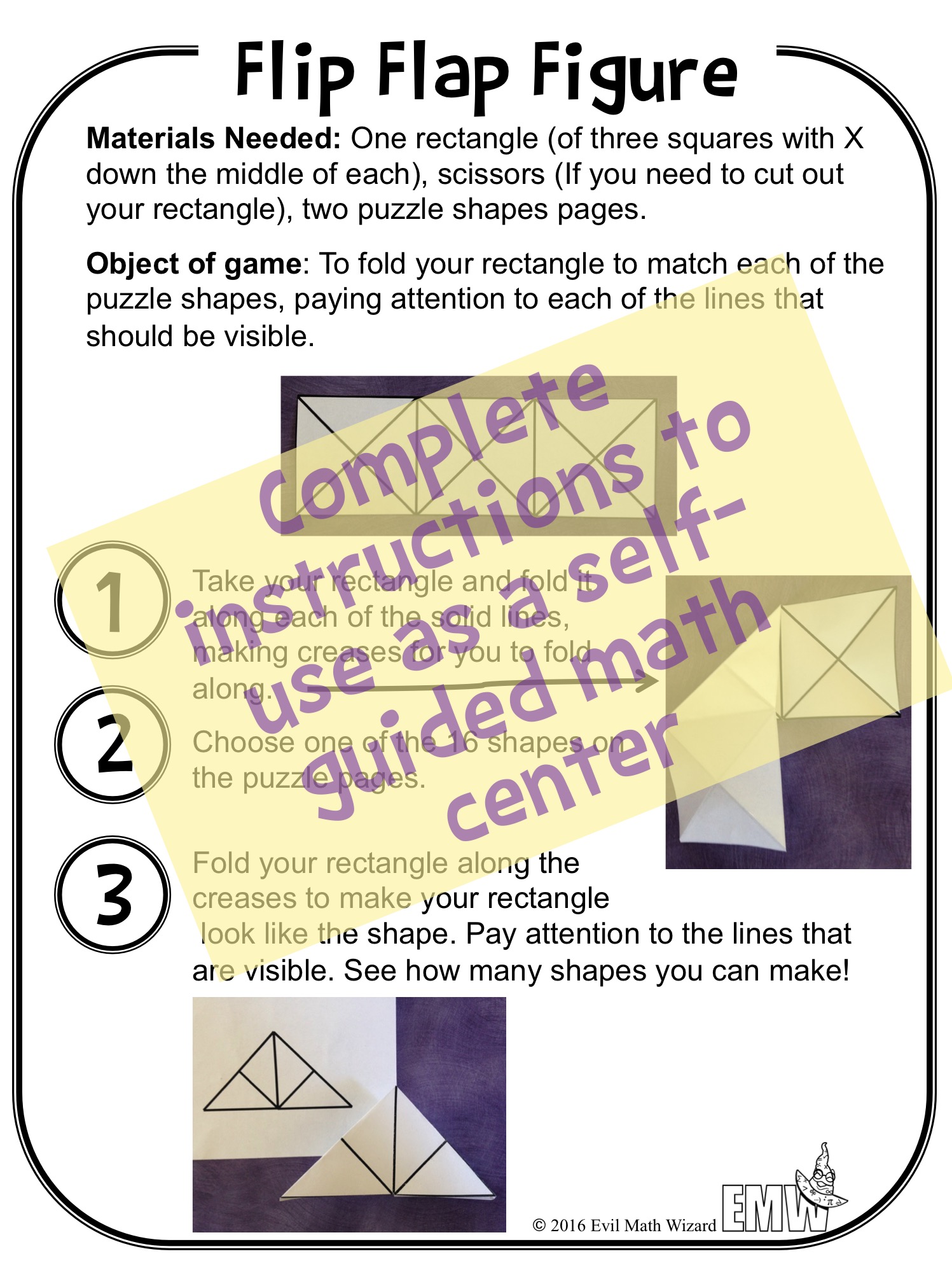 Flip Flap Figure Fun Geometry Puzzle Activity Challenging Growth ...